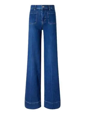 FRAME High-waisted Straight-leg Jeans - Blue