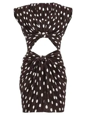CULT GAIA Polka-dot Pleated Dress