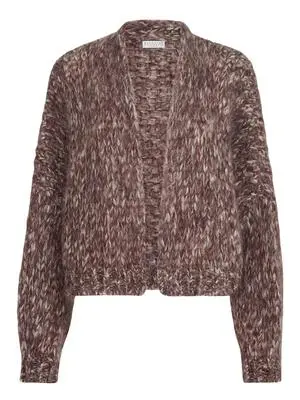 Brunello Cucinelli Mohair Malfilé Cardigan - Red