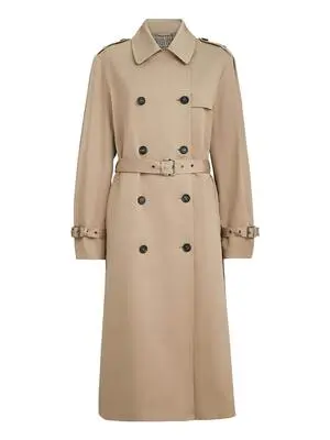 BRUNELLO CUCINELLI Brunello Cucinelli Cotton-Linen Monili Detail Trench Coat
