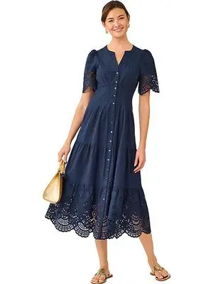 Lilly Pulitzer® Wayland Midi Shirtdress - Navy