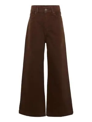 MSGM MSGM Logo Print Wide-Leg Jeans