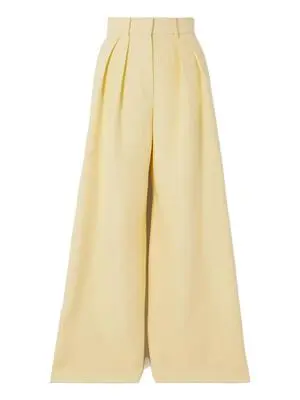 Brandon Maxwell The Holland Wool-blend Crepe Wide-leg Pants - No