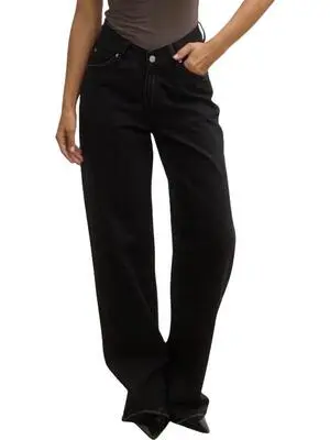 BAYSE Bayse Vera High Waist Straight Leg Jeans Backstage Black