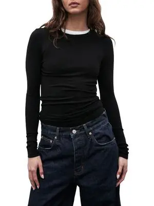 BAYSE Nyla Long Sleeve T-shirt - Black