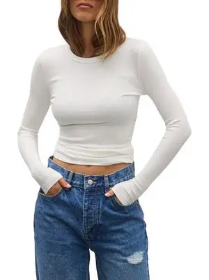 BAYSE Nyla Long Sleeve T-shirt - White