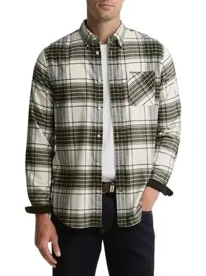 Barbour Embergate Tailored Plaid Cotton Shirt - Olive