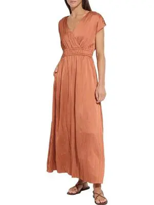 LYSSÉ Maite Packable Pleated Maxi Dress