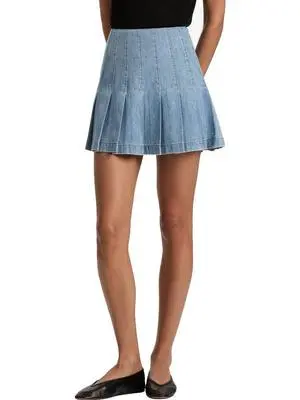 Alice + Olivia Carter Denim Skirt - Faded Denim