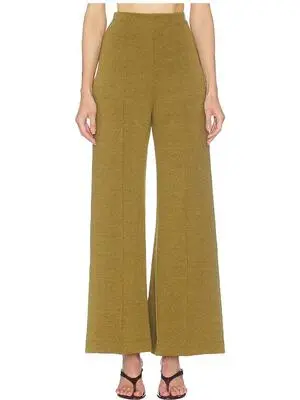 RIPLEY RADER Vintage Knit Wide Leg Pant - Chartreuse