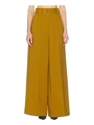 Zimmermann Valiant Wide Leg Pant In Green - Chartreuse
