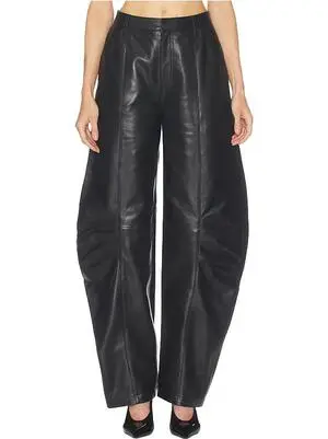 ROTATE BY BIRGER CHRISTENSEN Leather Cargo Pants - Black