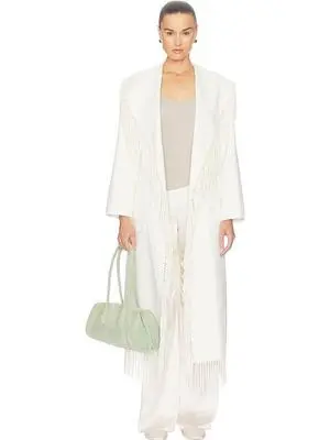 Simkhai Fringe Robe Coat - Frost