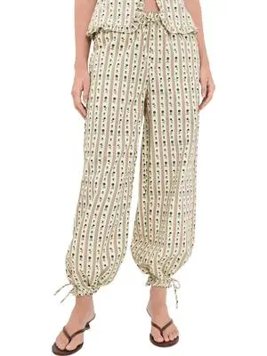 HOUSE OF SUNNY Vintage Rose Balloon Pants - Multi Stripe