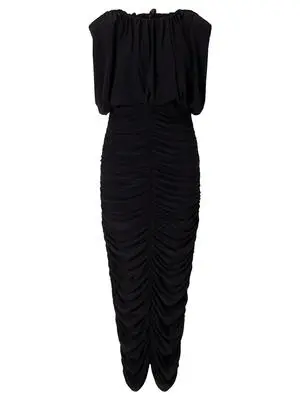 Aje Lunaria Belted Midi Dress - Black