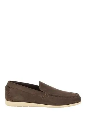 Paul & Shark Portofino Suede Loafers - Coffee