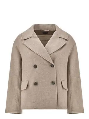 Paul & Shark Cashmere Double-breasted Peacoat - Sahara