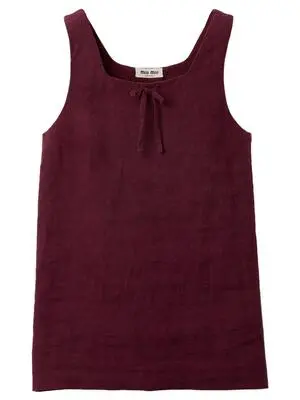 Miu Miu Linen Dress - White