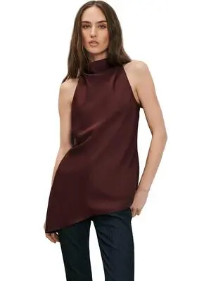 Veronica Beard Veronica Beard Radford Asymmetrical Top Raisin