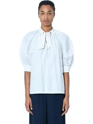 MAX MARA MAX MARA Tie-Neck Puff Sleeve Blouse