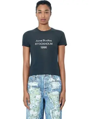 Acne Studios Fitted Logo T-shirt - Gray