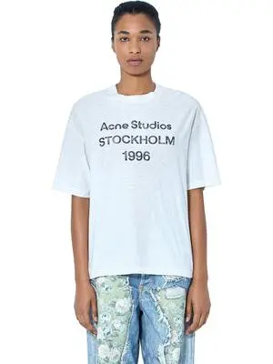 ACNE STUDIOS ACNE STUDIOS Graphic Logo Cotton Hemp Blend T-Shirt