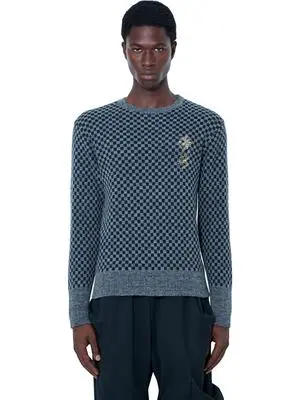 VIVIENNE WESTWOOD Vivienne Westwood Men Checkmate Jumper Gray