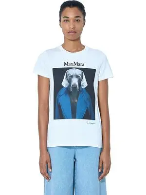 Max Mara Graphic Print T-shirt - White