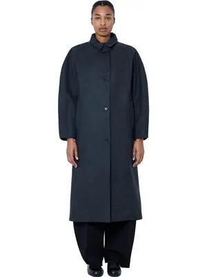JIL SANDER Single-breasted Wool Coat - Gray