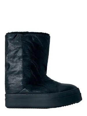 Rick Owens Fringed Mega Bumper Lunar Boots - Black