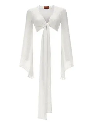Missoni Missoni Women Top Scaldacuore In Viscosa Lamé White