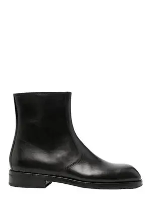 LEMAIRE Lemiare Leather Ankle Boots - Black
