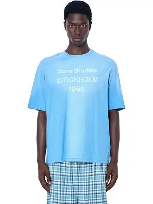 Acne Studios Logo Motif Cotton T-shirt - Blue