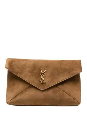 Saint Laurent Clutch Bags - Brown
