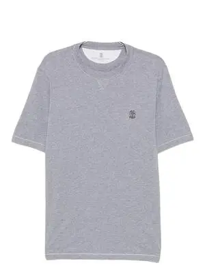 BRUNELLO CUCINELLI Brunello Cucinelli Grey T-Shirts & Vests - T-Shirts Men