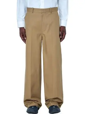 Balenciaga Wide Leg Cotton Chino Pants - Multicolor
