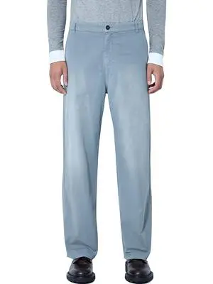 Miu Miu Miu Miu Women Garment-Dyed Twill Pants Gray