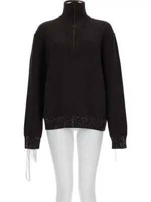 MAISON MARGIELA Wool Blend Quarter Zip Sweater - Multicolor