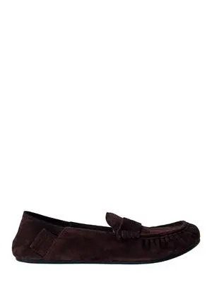 Acne Studios Suede Saddle Loafers - Brown