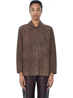 Max Mara Suede Shirt Jacket - Brown