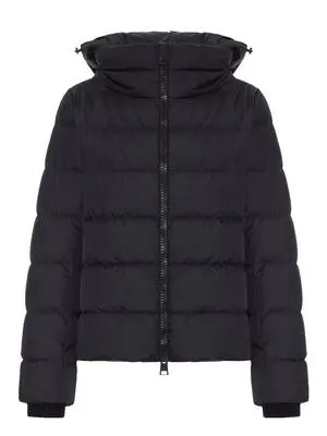 Herno Short Down Jacket With Hood - Black