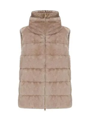 HERNO Herno Women Eco-Fur Sleeveless Jacket With Zip