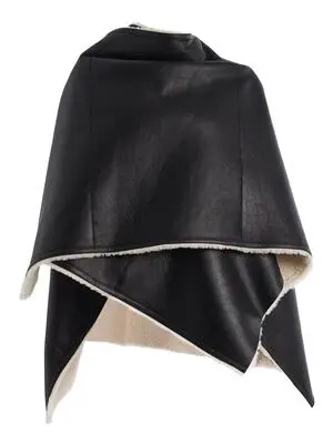 HOUSE OF DAGMAR House Of Dagmar Shearling Trimmed Leather Cape