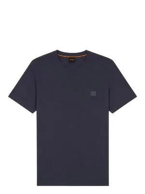 BOSS T-shirt Tales Con Patch Logo - Blue
