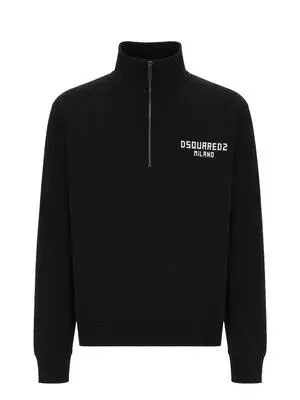 Dsquared2 Dsquared Men Felpa Con Zip Corta Black