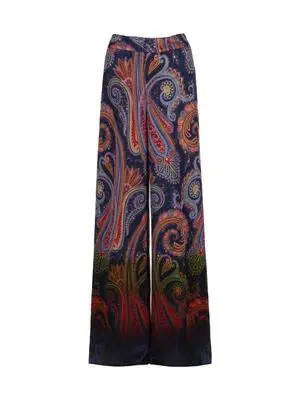 ETRO ETRO Paisley Print Viscose Palazzo Pants