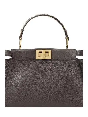 Fendi Peekaboo Shoulder Bag - Brown