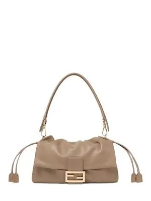 Fendi Neutrals Shoulder Bags - Cream