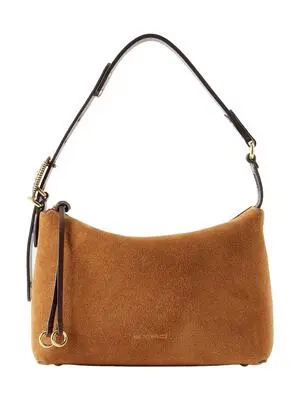 Etro Suede And Leather-trimmed Shoulder Bag Tan