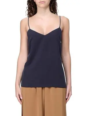 Max Mara Silk V-neck Camisole - Blue